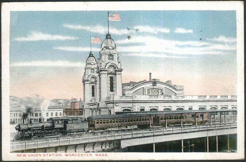 Train_at_Worcester_Union_Station_postcard_(2) - American Affairs Journal